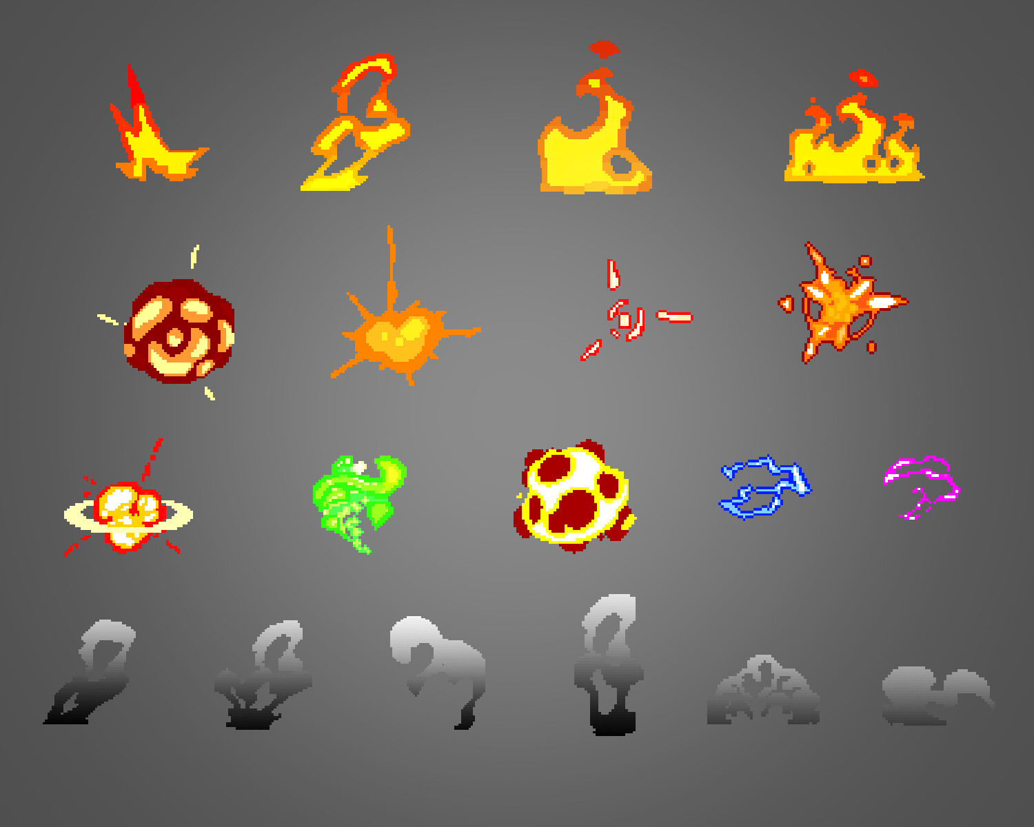 ArtStation - 19 Pixel Sprite effects | Game Assets