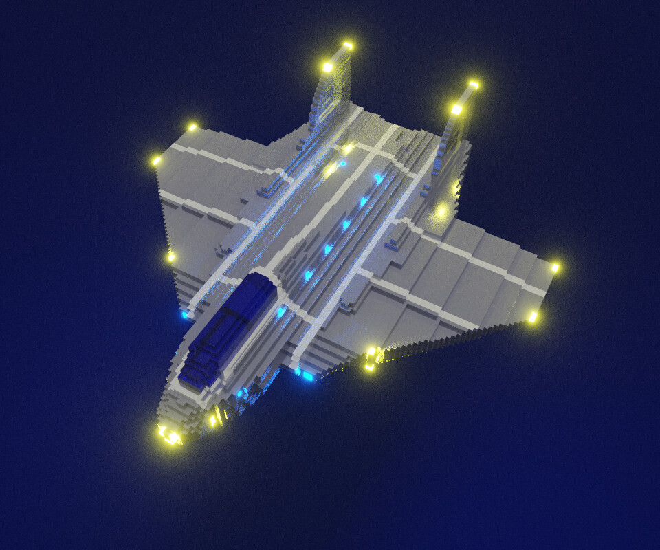 ArtStation - Voxel 3d model space ship | Game Assets