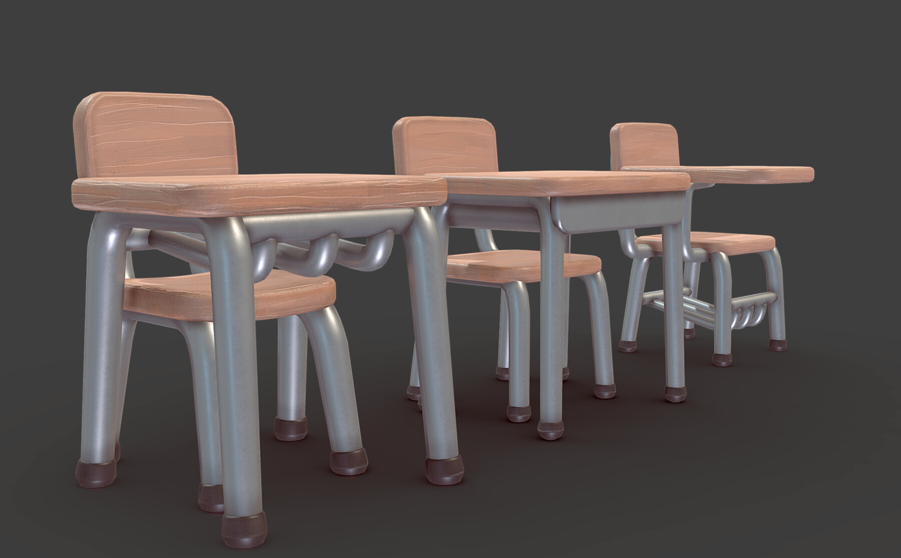 ArtStation - Cartoon School Desk | Game Assets