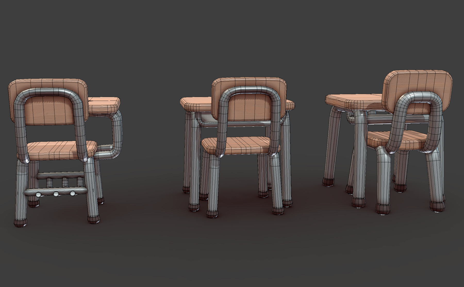 ArtStation - Cartoon School Desk | Game Assets