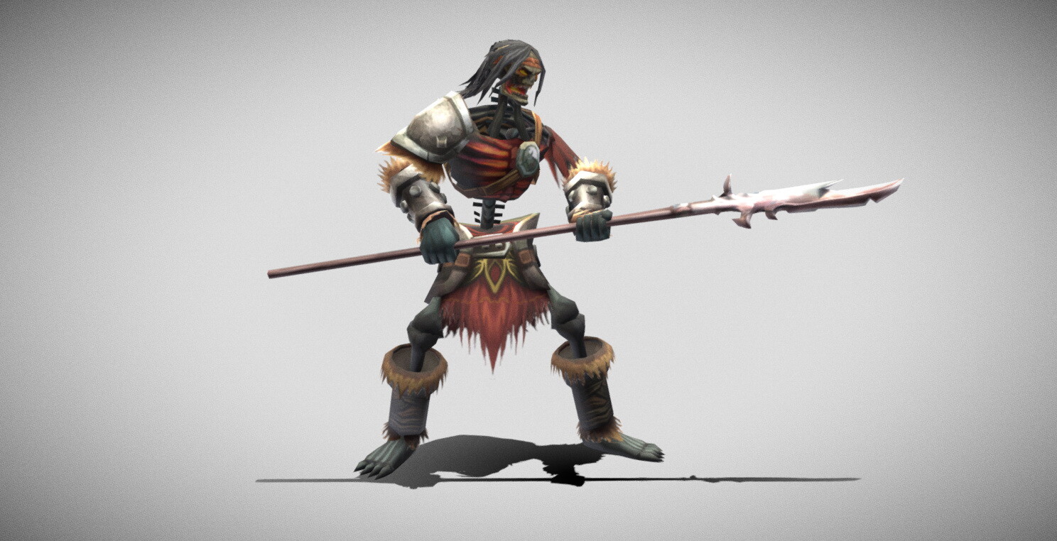 ArtStation - Dungeon Fantasy Monster - Skeleton Monk | Game Assets