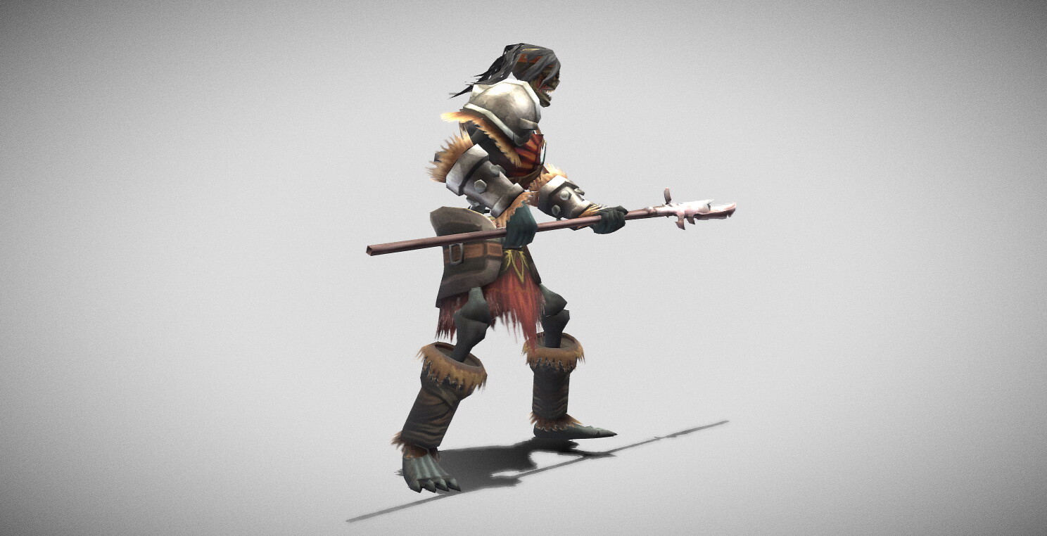 ArtStation - Dungeon Fantasy Monster - Skeleton Monk | Game Assets