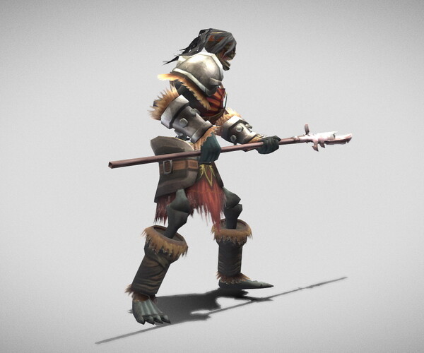 ArtStation - Dungeon Fantasy Monster - Skeleton Monk | Game Assets