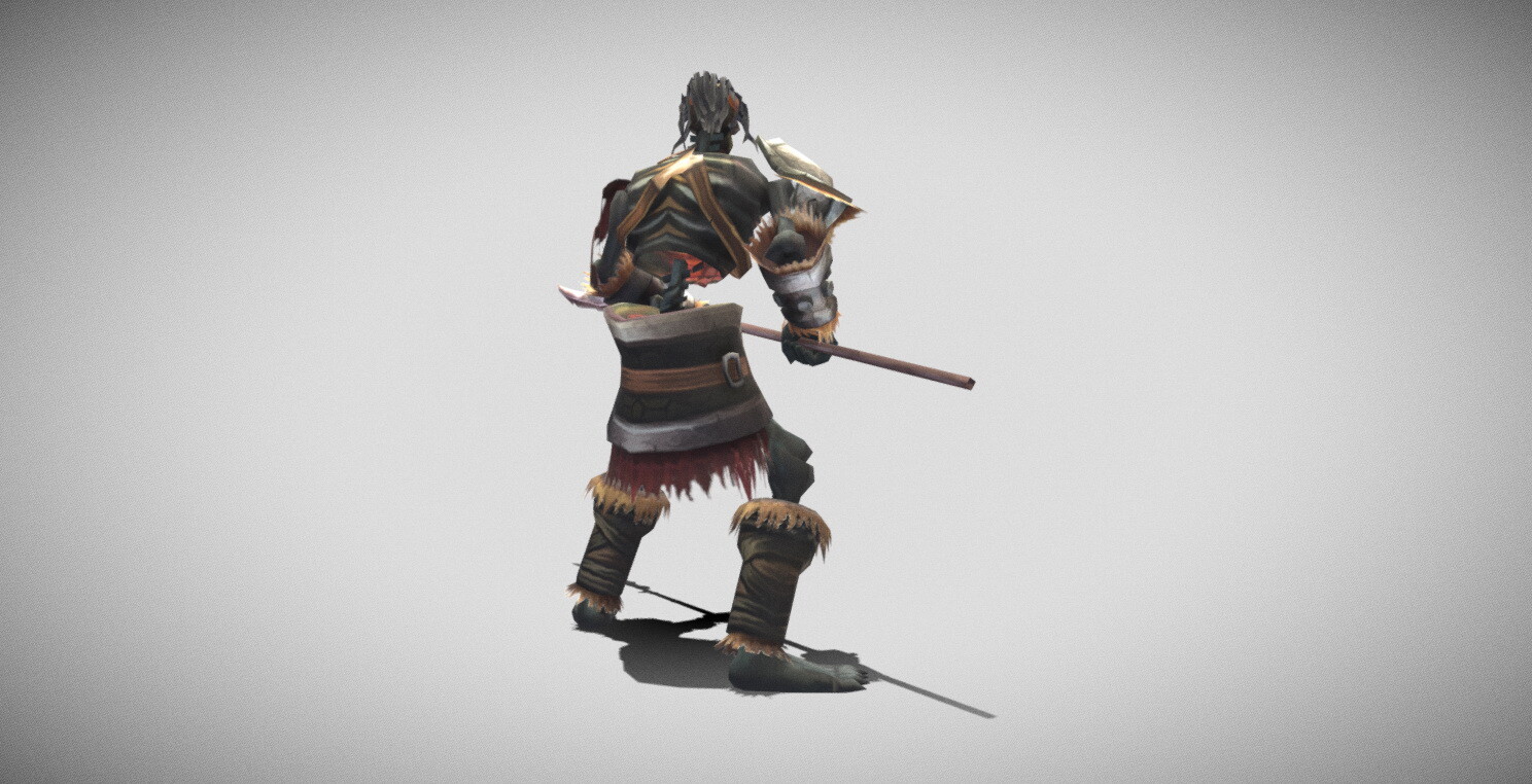 ArtStation - Dungeon Fantasy Monster - Skeleton Monk | Game Assets