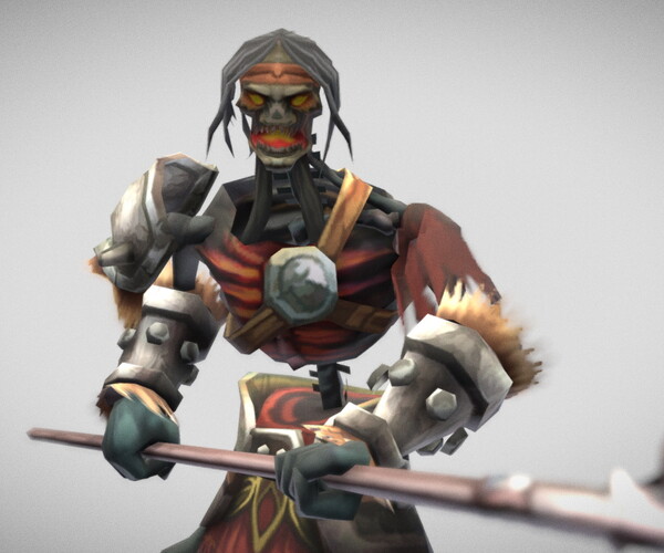 ArtStation - Dungeon Fantasy Monster - Skeleton Monk | Game Assets