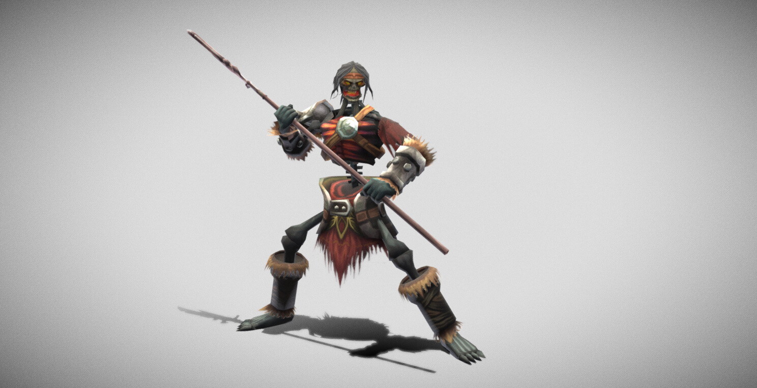 ArtStation - Dungeon Fantasy Monster - Skeleton Monk | Game Assets