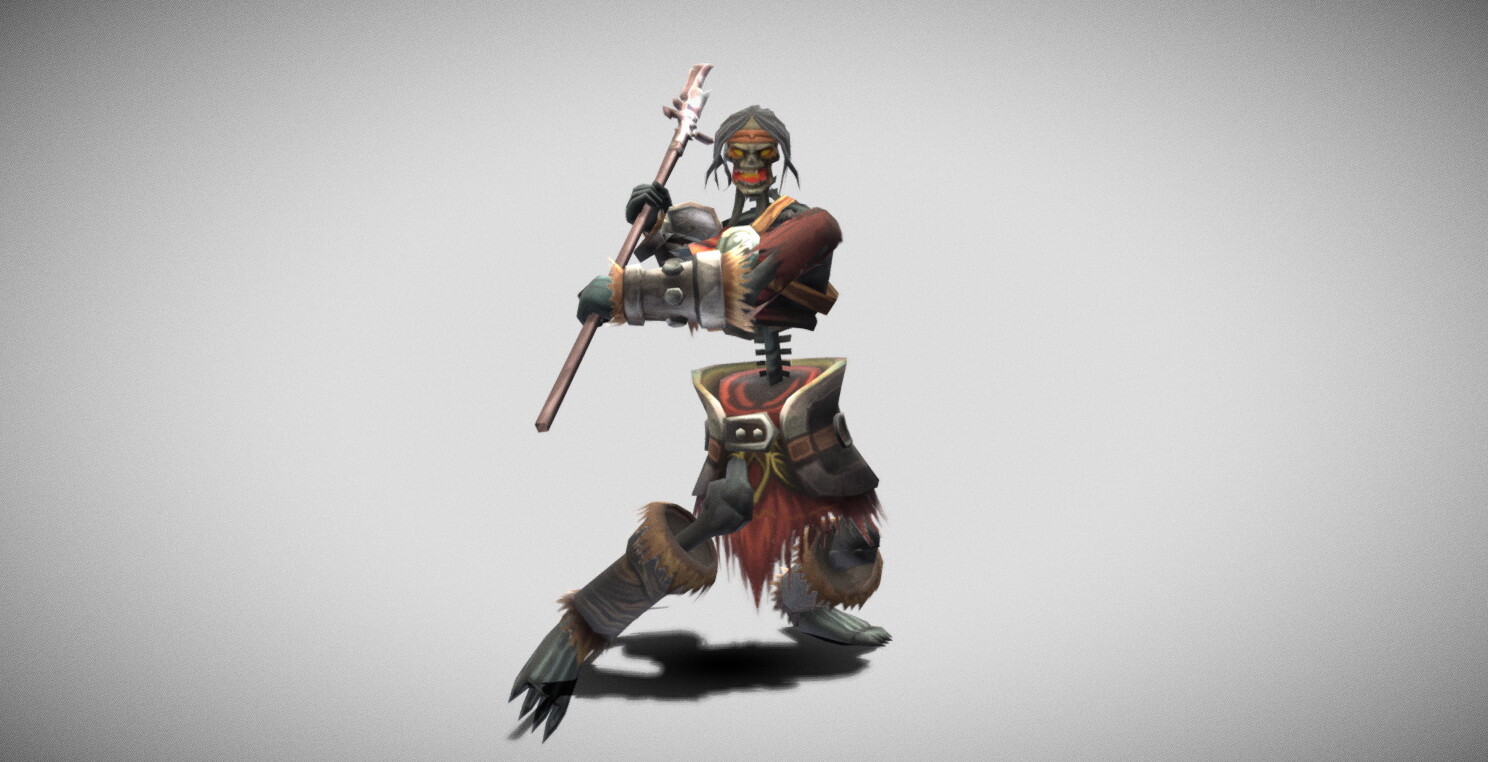 ArtStation - Dungeon Fantasy Monster - Skeleton Monk | Game Assets