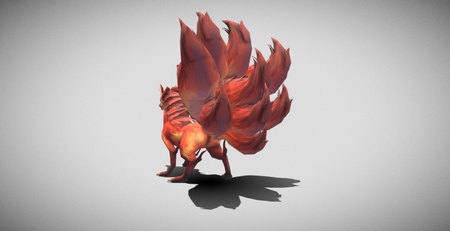 ArtStation - Dungeon Fantasy Monster - Mysterious Fox | Game Assets