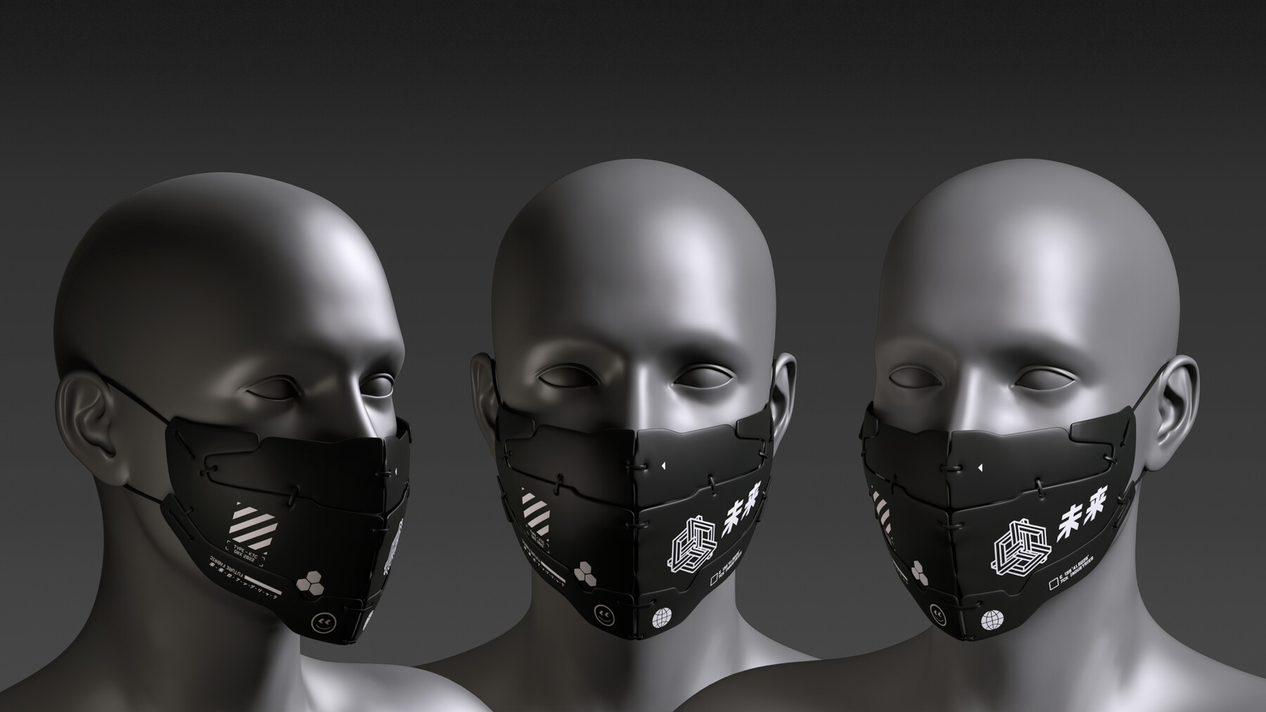 ArtStation - cyberpunk mask kit | Game Assets