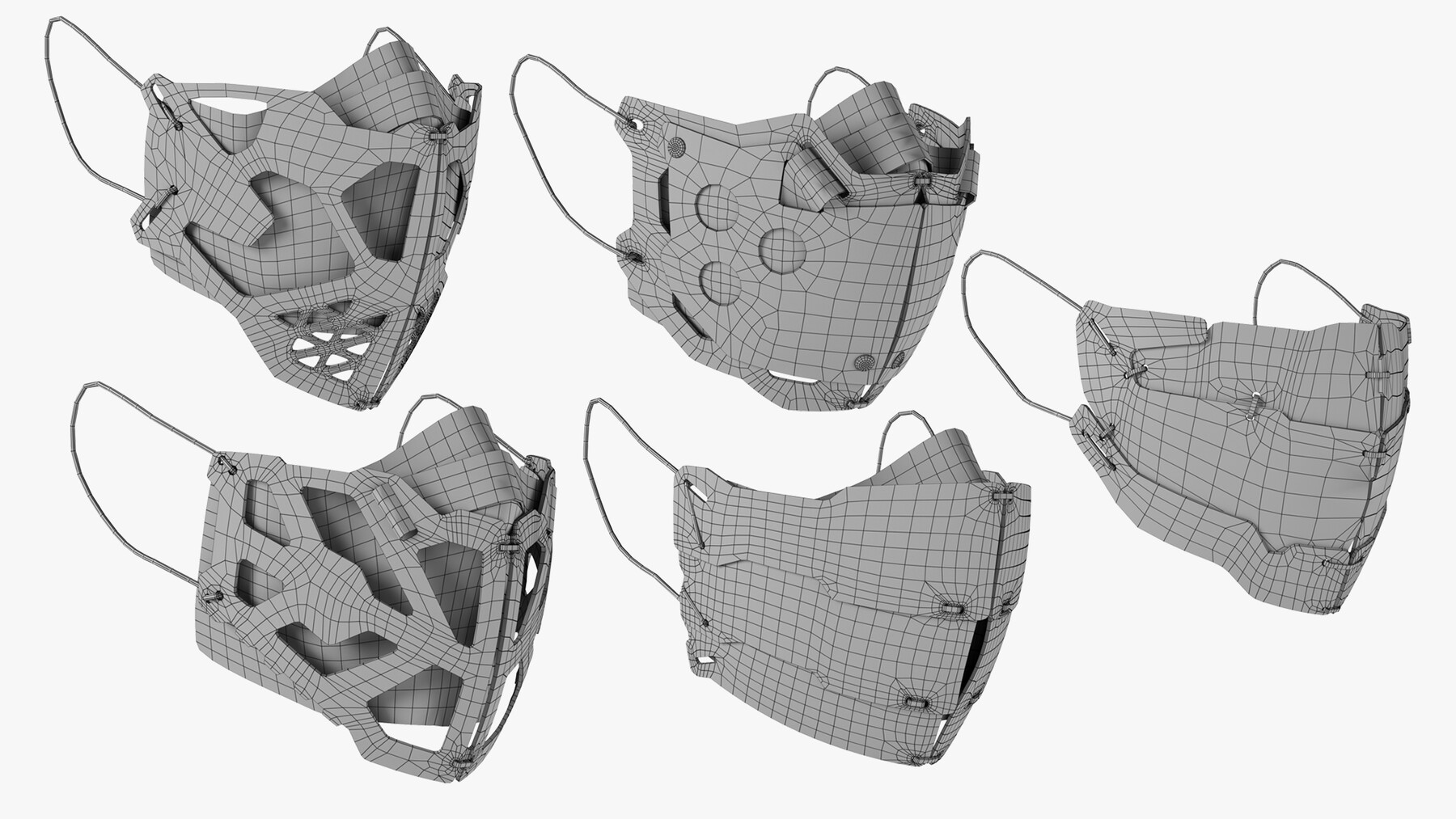 ArtStation - cyberpunk mask kit | Game Assets