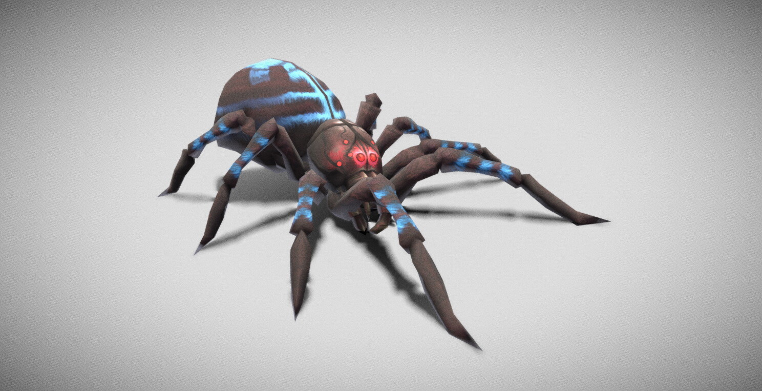 ArtStation - Dungeon Fantasy Monster - Blue Web Spider | Game Assets