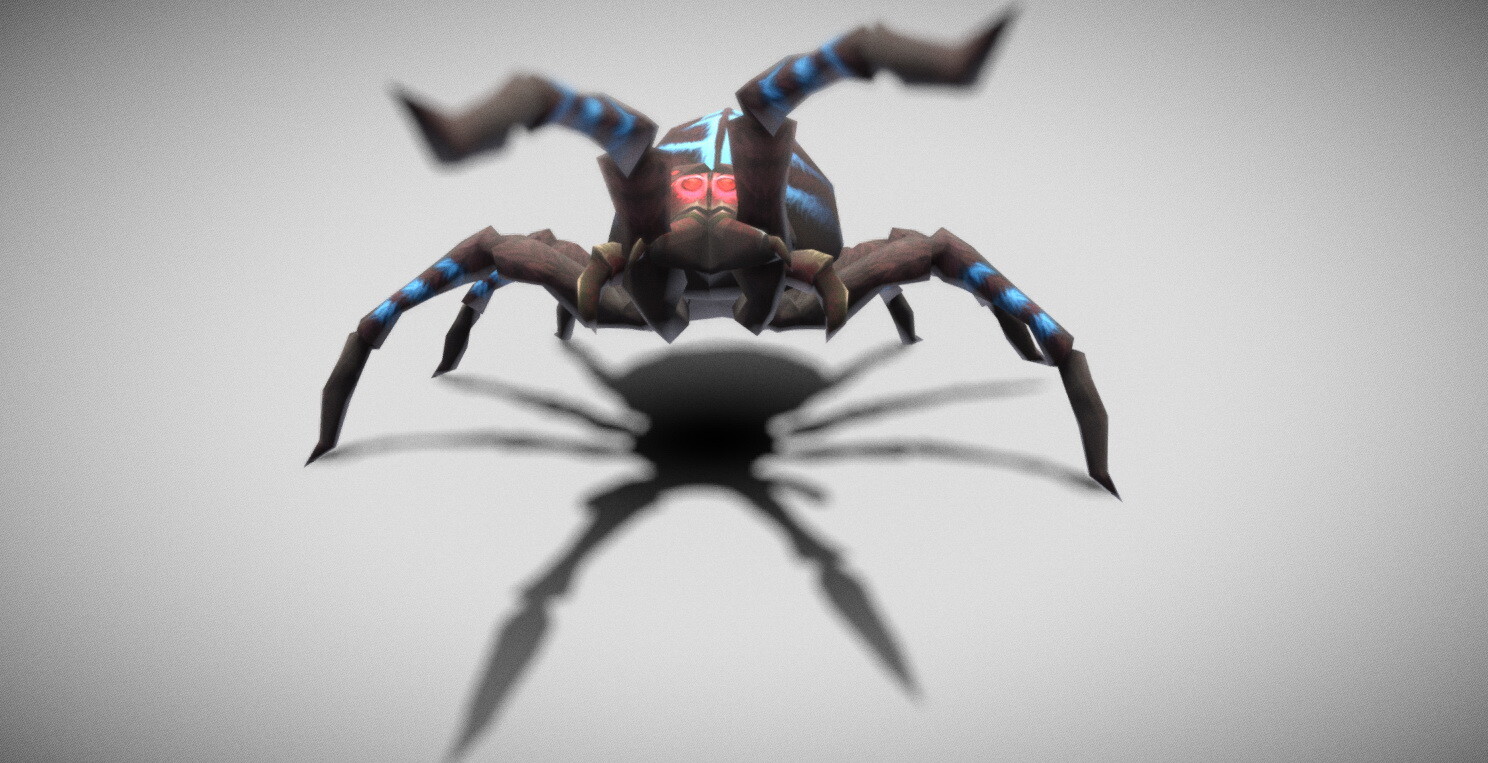 ArtStation - Dungeon Fantasy Monster - Blue Web Spider | Game Assets