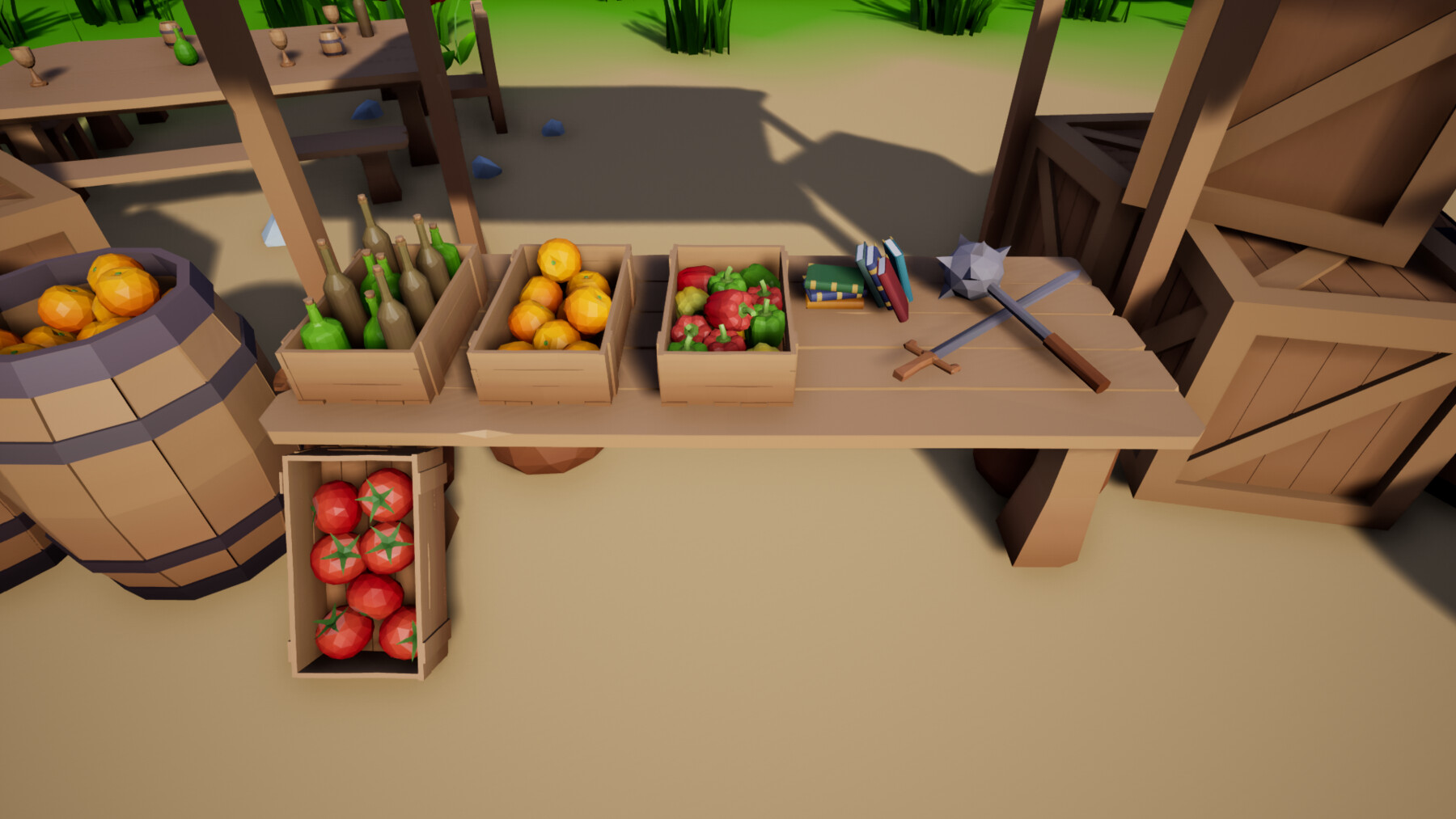 ArtStation - Low Poly Market | Game Assets