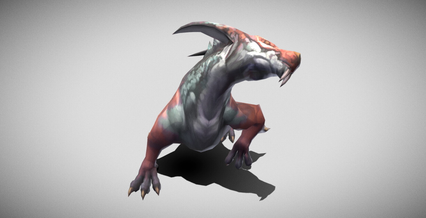 ArtStation - Dungeon Fantasy Monster - Hell wolf 1 | Game Assets
