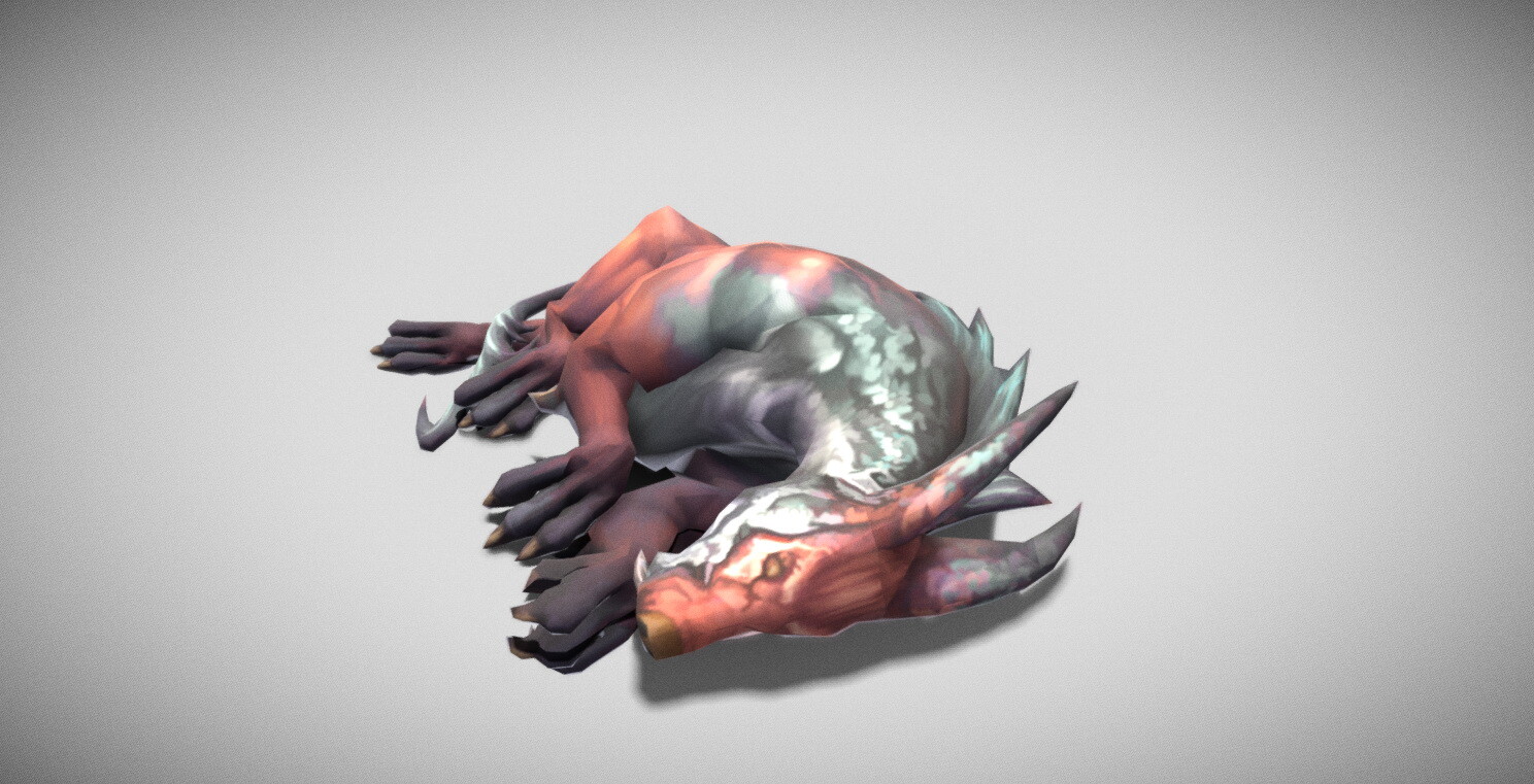 ArtStation - Dungeon Fantasy Monster - Hell wolf 1 | Game Assets