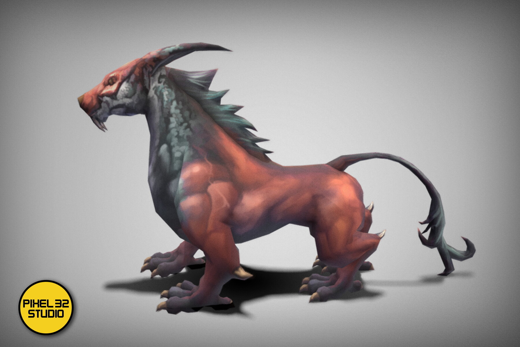 ArtStation - Dungeon Fantasy Monster - Hell wolf 1 | Game Assets