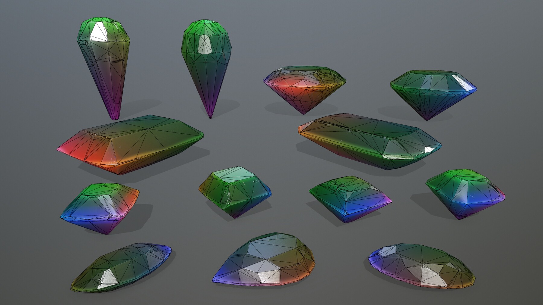ArtStation - Gem Set | Game Assets