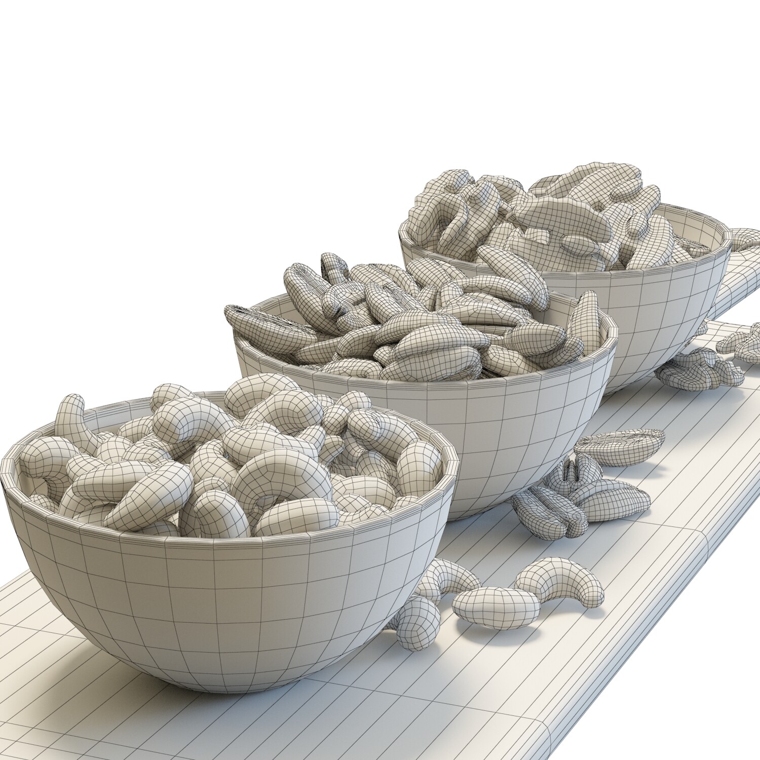 ArtStation - 3D Model / Food Set 17 / Serving Board With Nuts | Resources