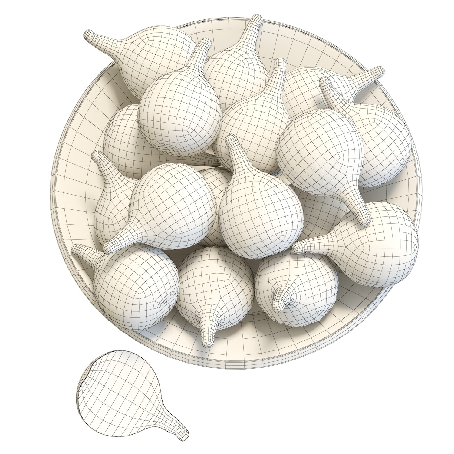 ArtStation - 3D Model / Food Set 22 / Bowl of Figs | Resources