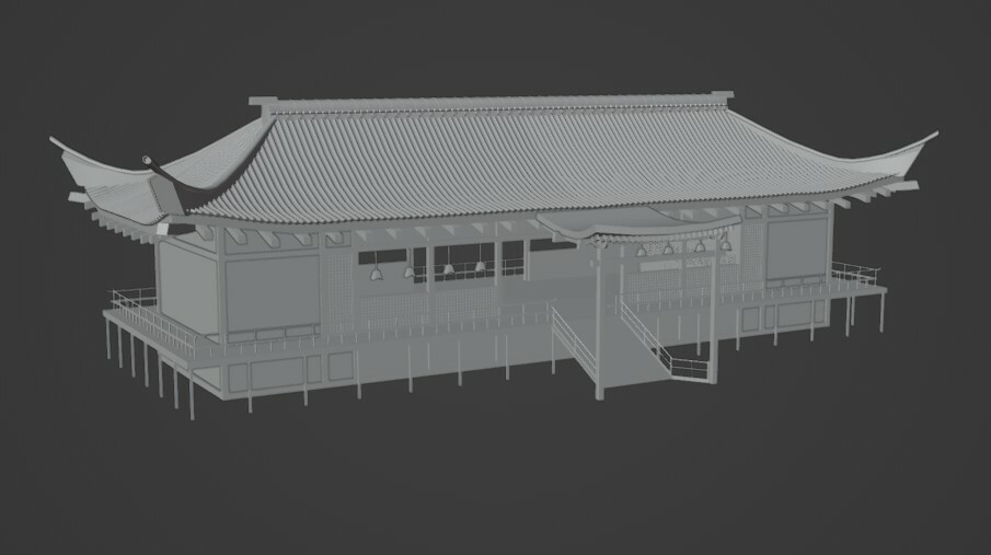 ArtStation - JAPAN TRADITIONAL BUILDING Low-poly | Game Assets