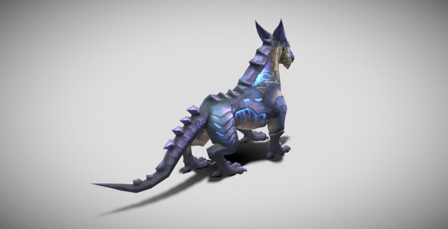 ArtStation - Dungeon Fantasy Monster - Hell wolf 2 | Game Assets