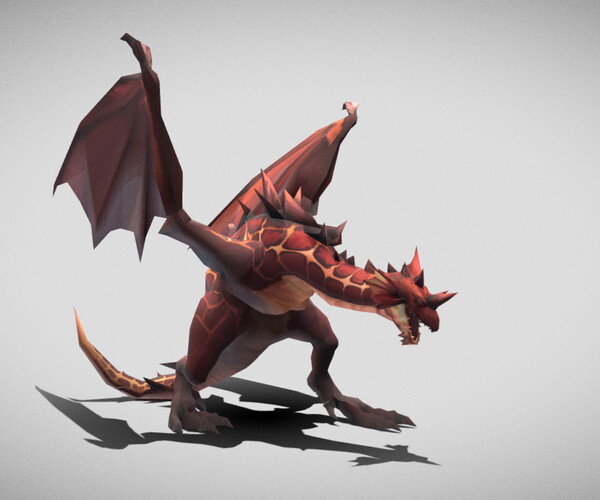ArtStation - Dungeon Fantasy Monster - Red Dragon | Game Assets