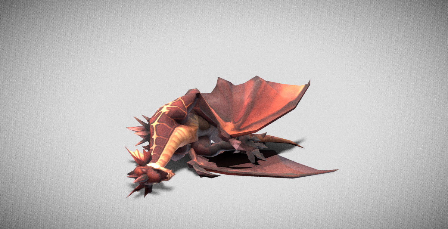 ArtStation - Dungeon Fantasy Monster - Red Dragon | Game Assets