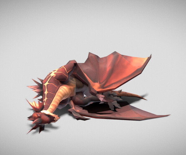 ArtStation - Dungeon Fantasy Monster - Red Dragon | Game Assets