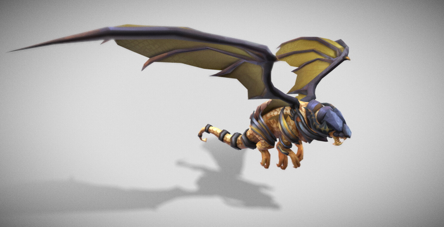 ArtStation - Dungeon Fantasy Monster - Mutant Dragon | Game Assets