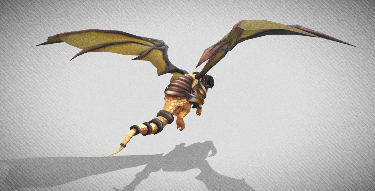 ArtStation - Dungeon Fantasy Monster - Mutant Dragon | Game Assets