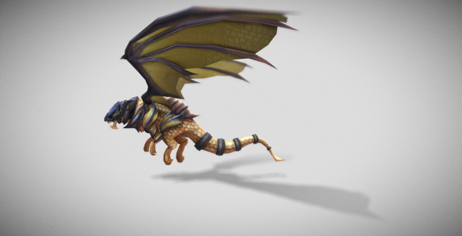 ArtStation - Dungeon Fantasy Monster - Mutant Dragon | Game Assets