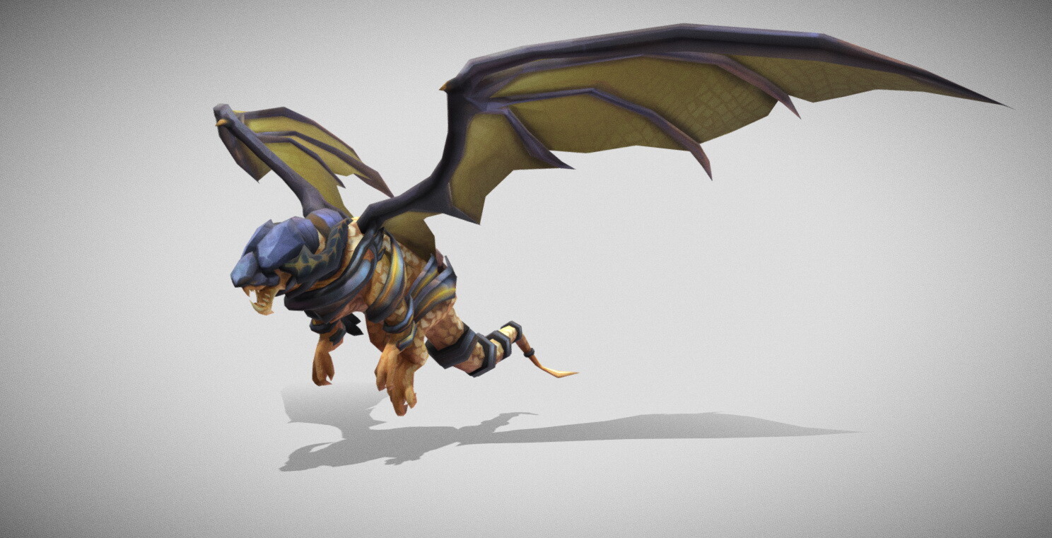 ArtStation - Dungeon Fantasy Monster - Mutant Dragon | Game Assets