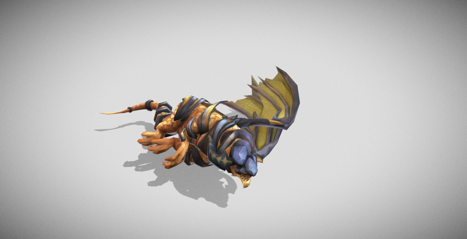 ArtStation - Dungeon Fantasy Monster - Mutant Dragon | Game Assets