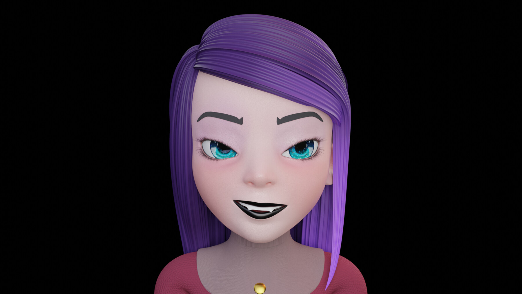 ArtStation - Cartoon Vampire Girl- FULLY RIIGGED | Game Assets