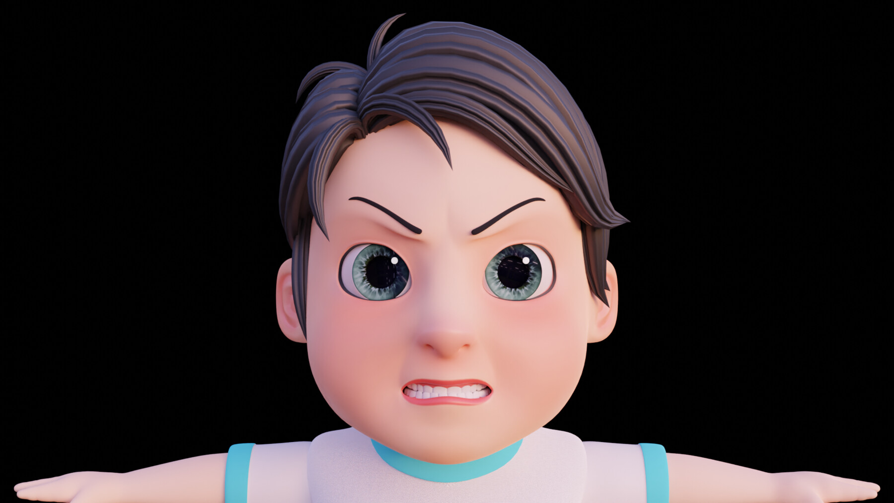 ArtStation - Cartoon Fat Boy - FULLY RIGGED | Game Assets