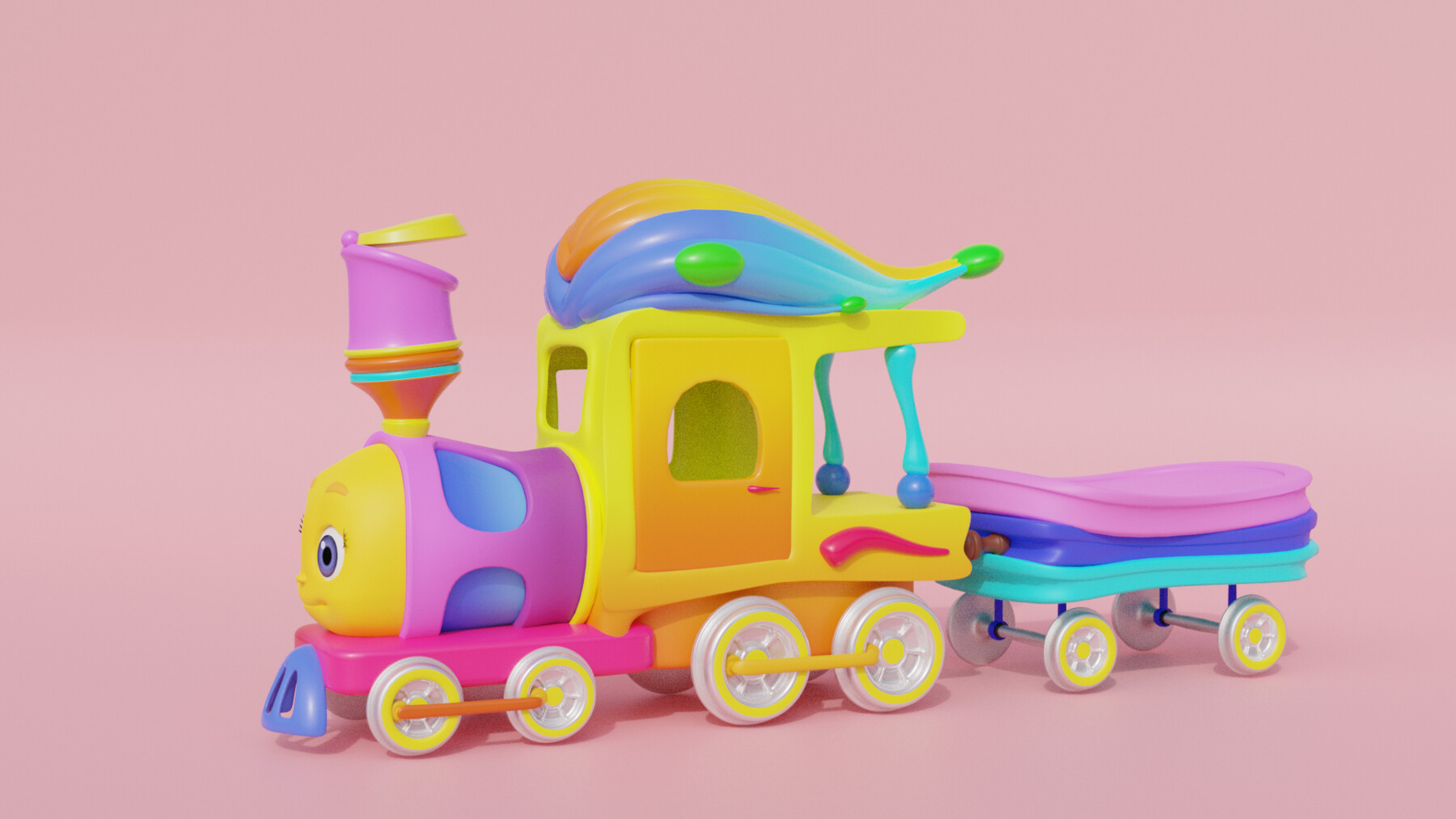 ArtStation - Cartoon Toy Train | Resources