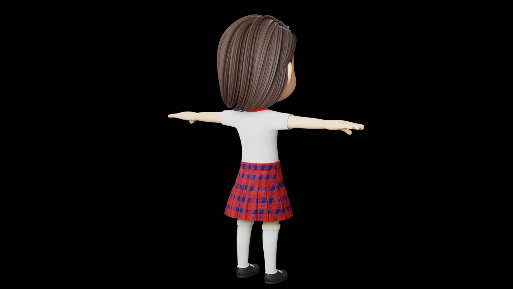 ArtStation - Cartoon School Girl - Fully Rigged | Resources