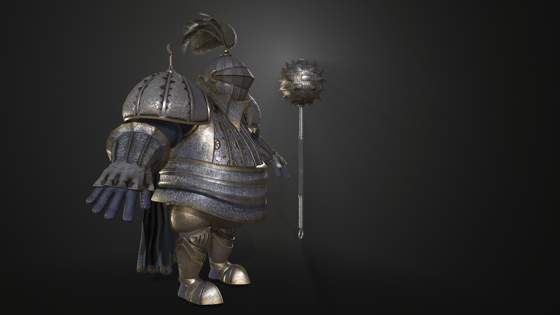 ArtStation - Rottund knight Low-poly 3D model | Game Assets