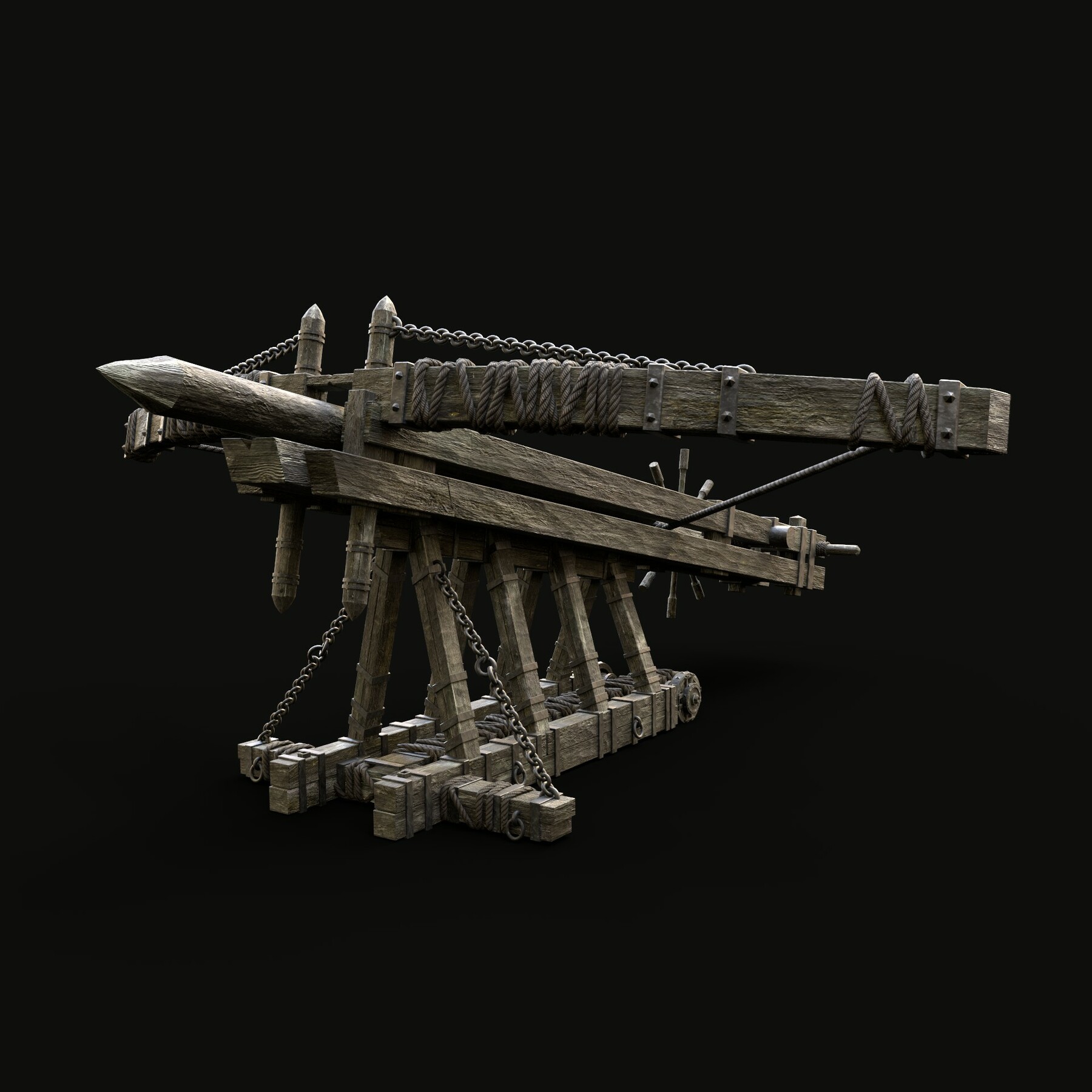 ArtStation - BALLISTA HARPOON LAUNCHER MEDIEVAL SIEGE ENGINE PACK ...