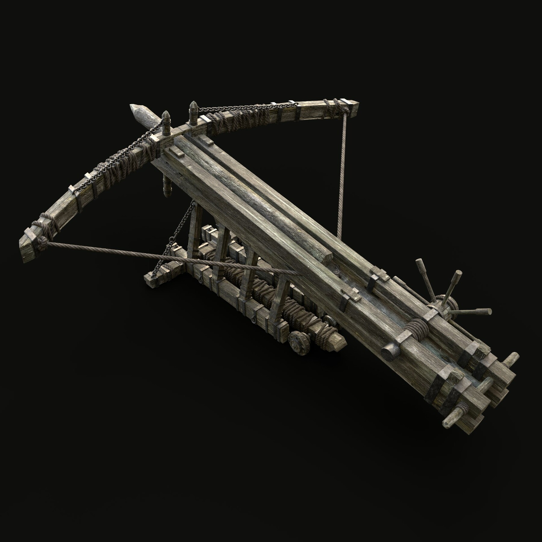 ArtStation - BALLISTA HARPOON LAUNCHER MEDIEVAL SIEGE ENGINE PACK ...