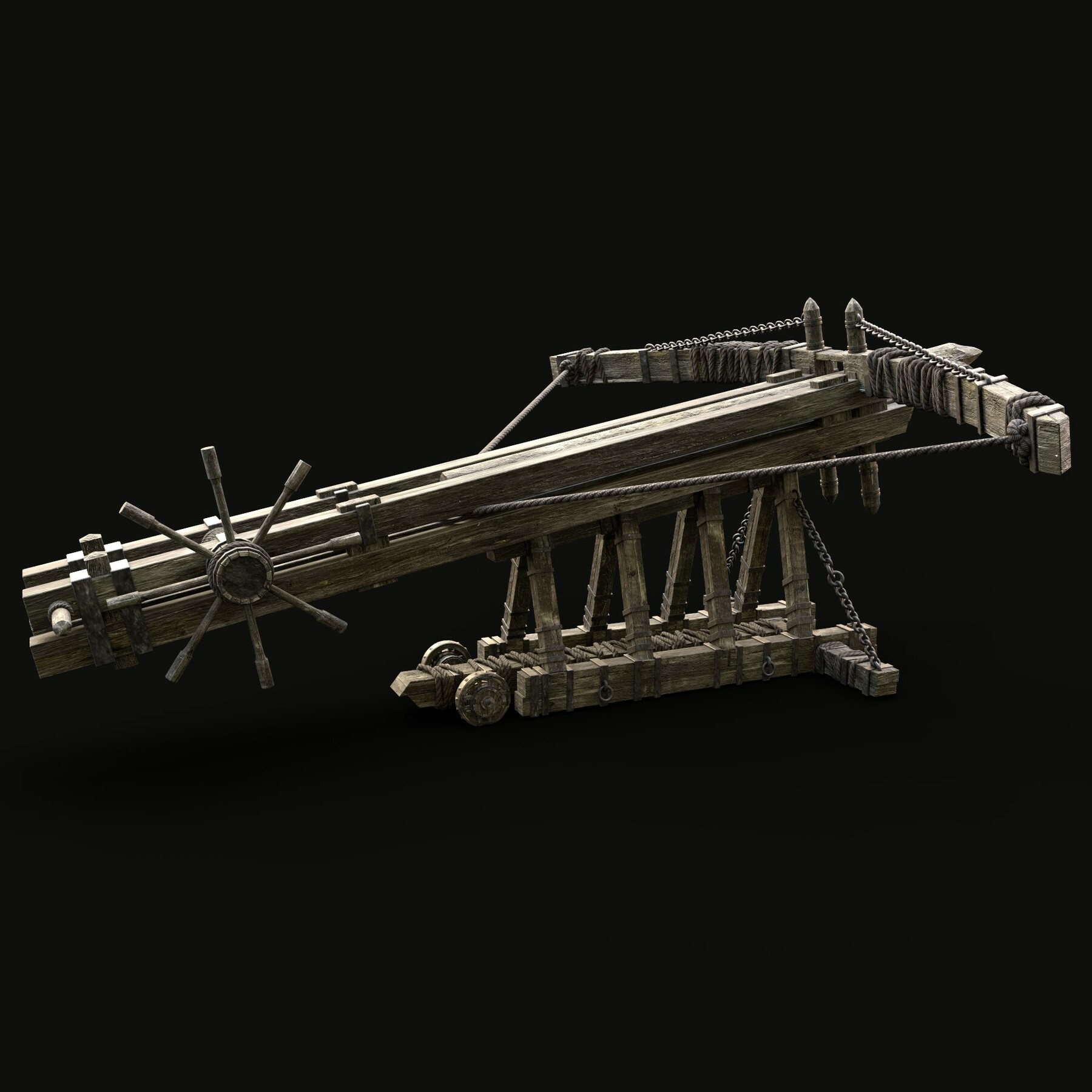 ArtStation - BALLISTA HARPOON LAUNCHER MEDIEVAL SIEGE ENGINE PACK ...