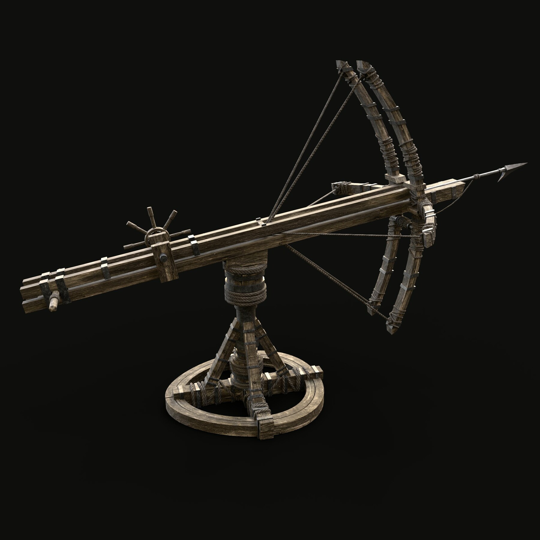 ArtStation - BALLISTA HARPOON LAUNCHER MEDIEVAL SIEGE ENGINE PACK ...