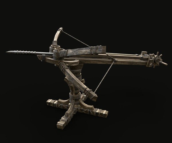 ArtStation - BALLISTA HARPOON LAUNCHER MEDIEVAL SIEGE ENGINE PACK ...