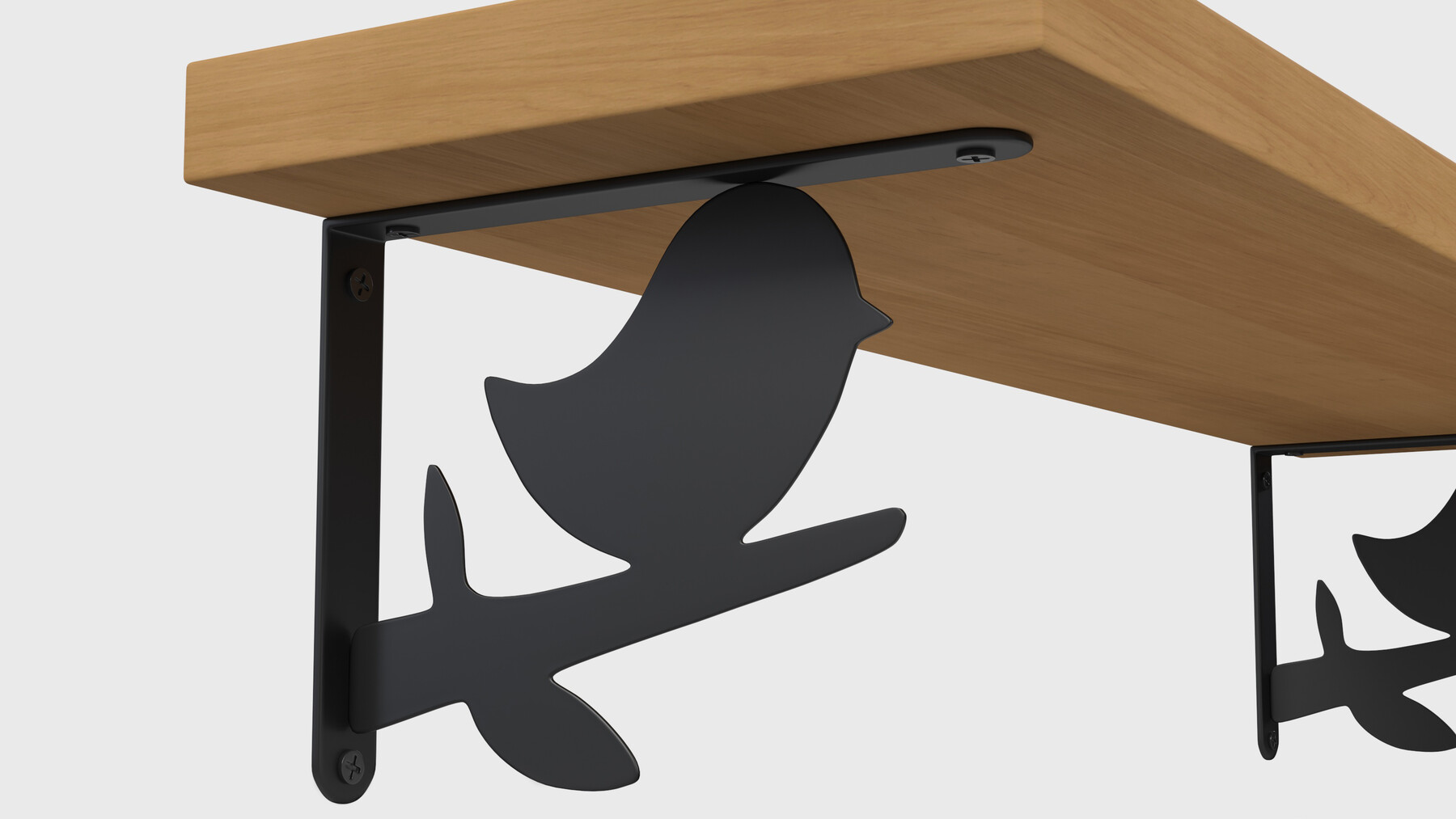 ArtStation - Wooden Wall Shelf with Bird Decoration | Resources