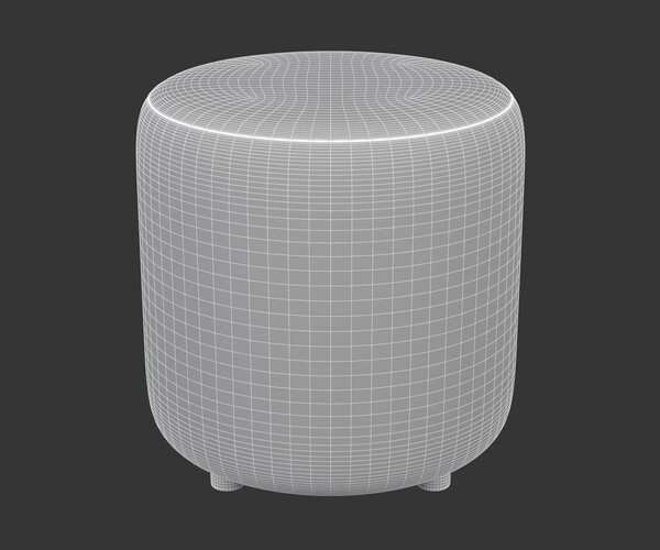 ArtStation - Round Fabric Ottoman | Resources