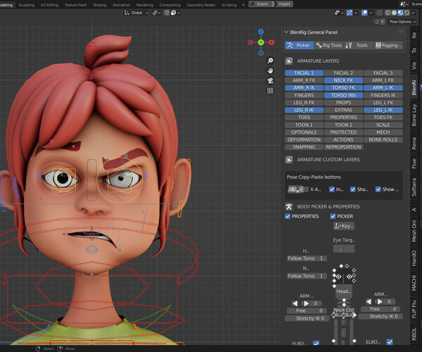 ArtStation - Rigged Character Boy using Blenrig 6 in Blender 3.0 - Rick ...