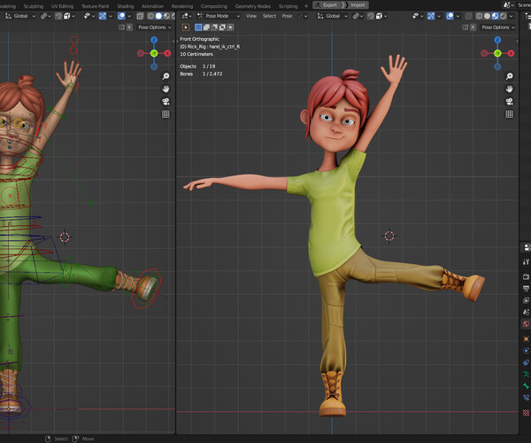 ArtStation - Rigged Character Boy using Blenrig 6 in Blender 3.0 - Rick ...