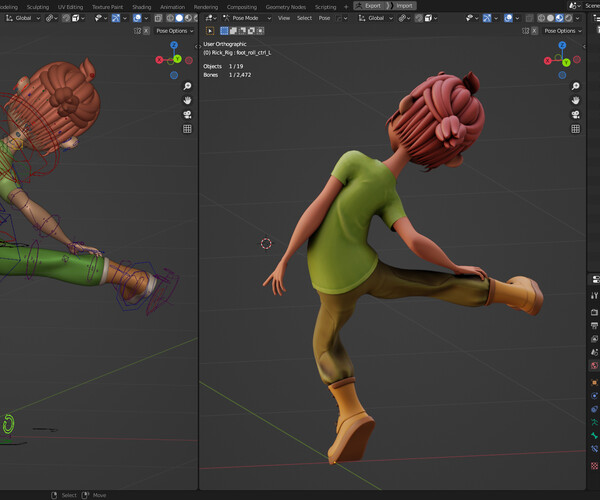 ArtStation - Rigged Character Boy using Blenrig 6 in Blender 3.0 - Rick ...