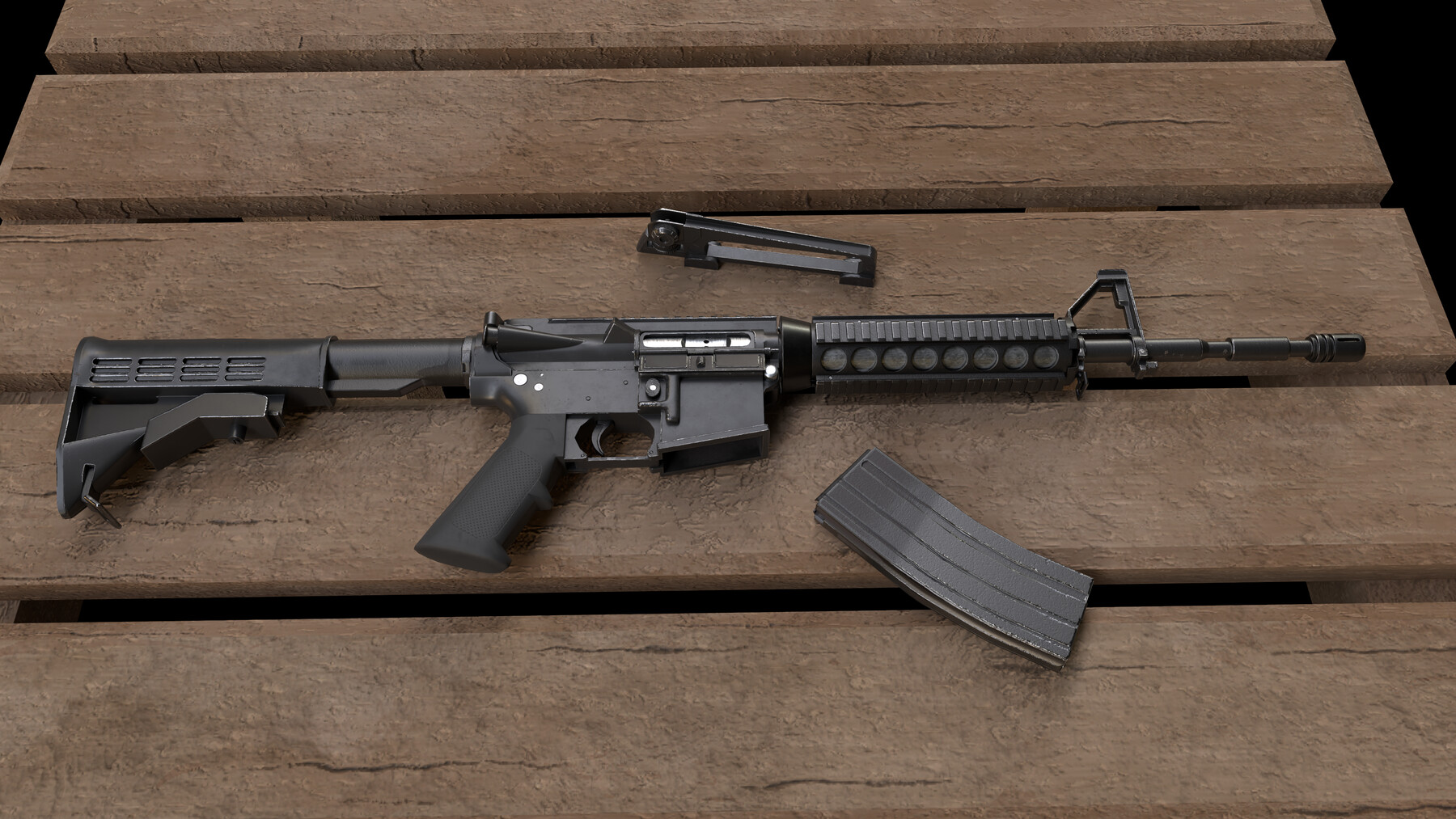 ArtStation - M4 Carbine GameReady Model | Game Assets