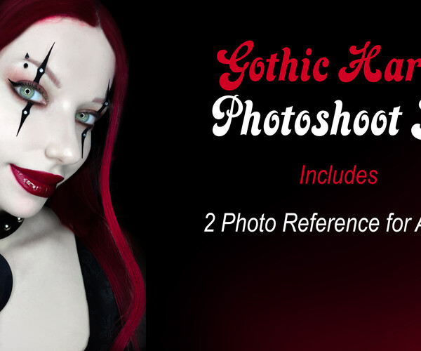 ArtStation - Gothic Harley Quinn Photoshoot Set | Resources